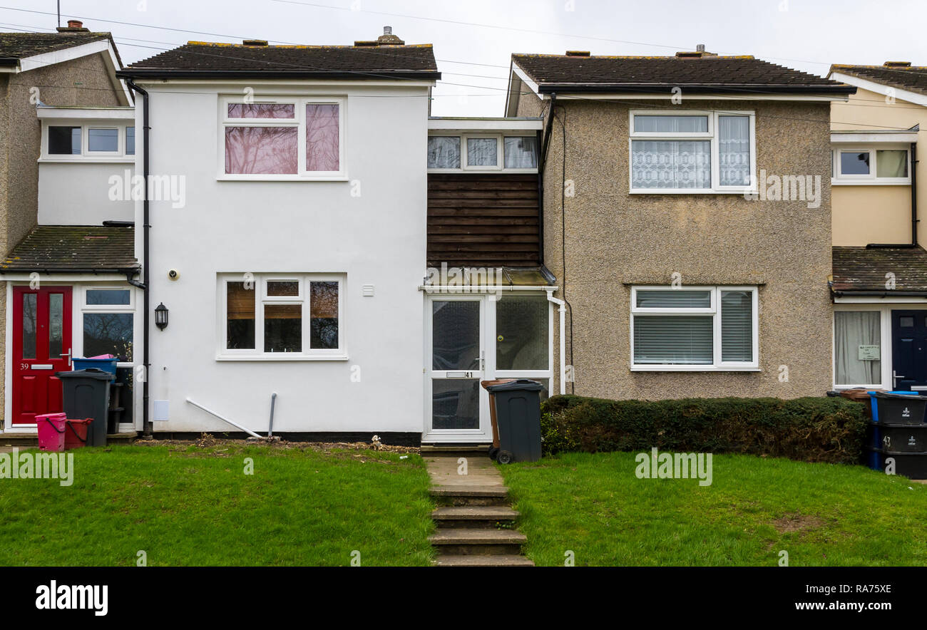 Self Coloured house rendering and Insulation of Stock Photo - Alamy