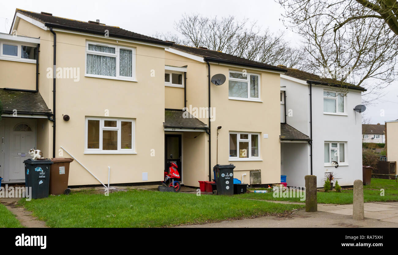 Self Coloured house rendering and Insulation of Stock Photo - Alamy