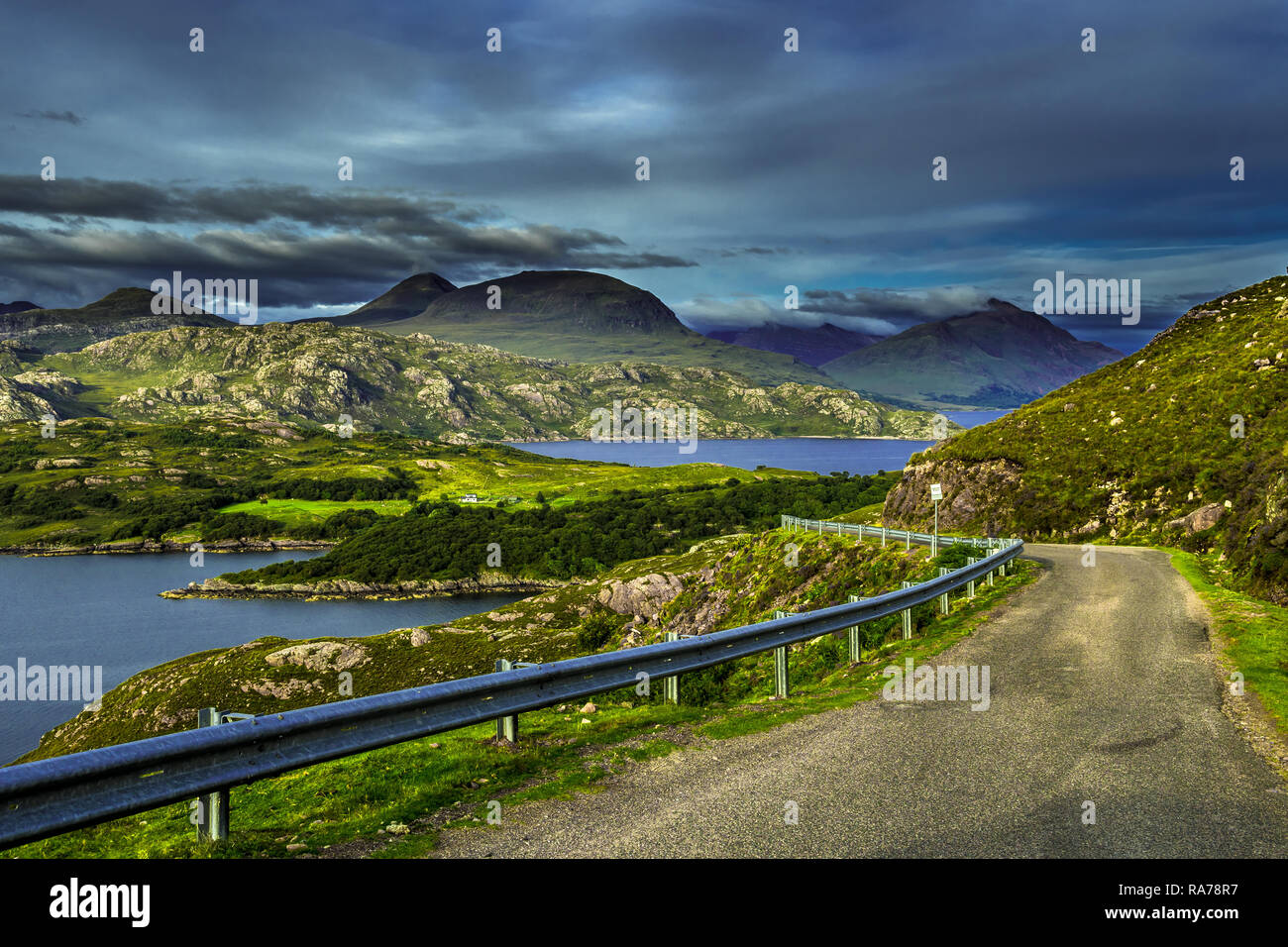 Scenic Coastal Landscape With Remote Village Around Loch Torridon And ...