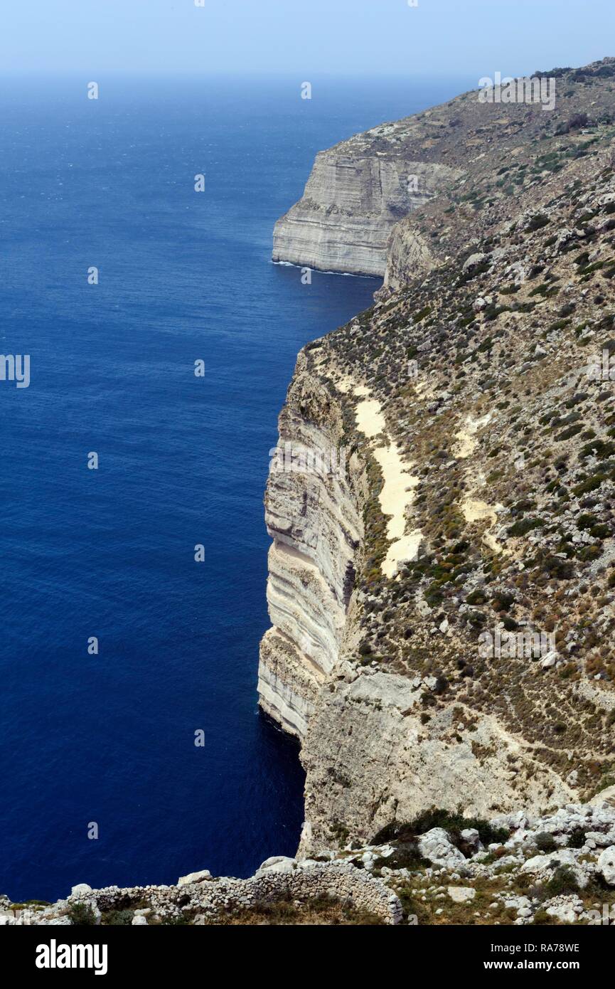 Steep coast, Dingli Cliffs, Malta Stock Photo - Alamy