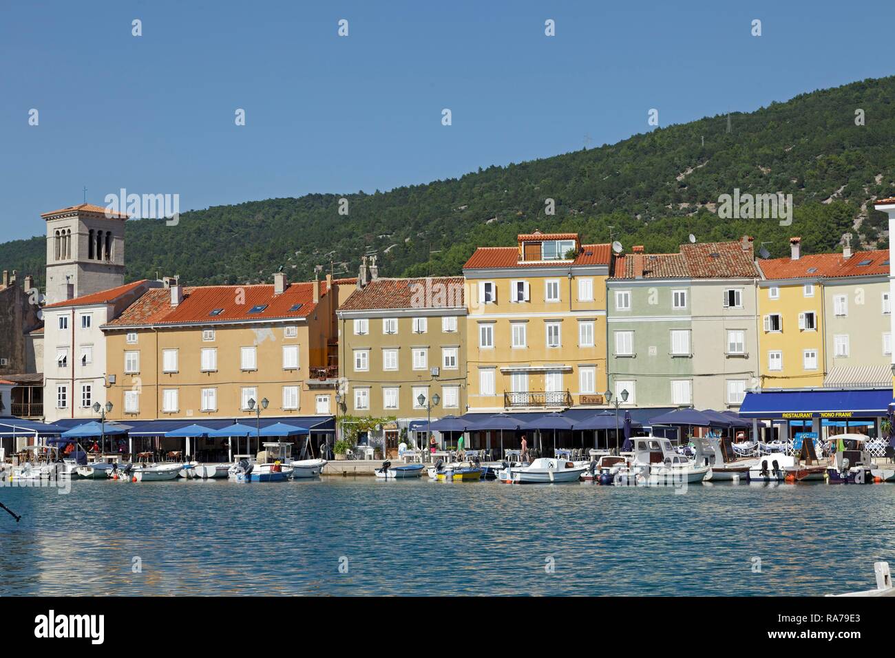 Harbour, Cres Town, Island of Cres, Kvarner Gulf, Croatia Stock Photo ...