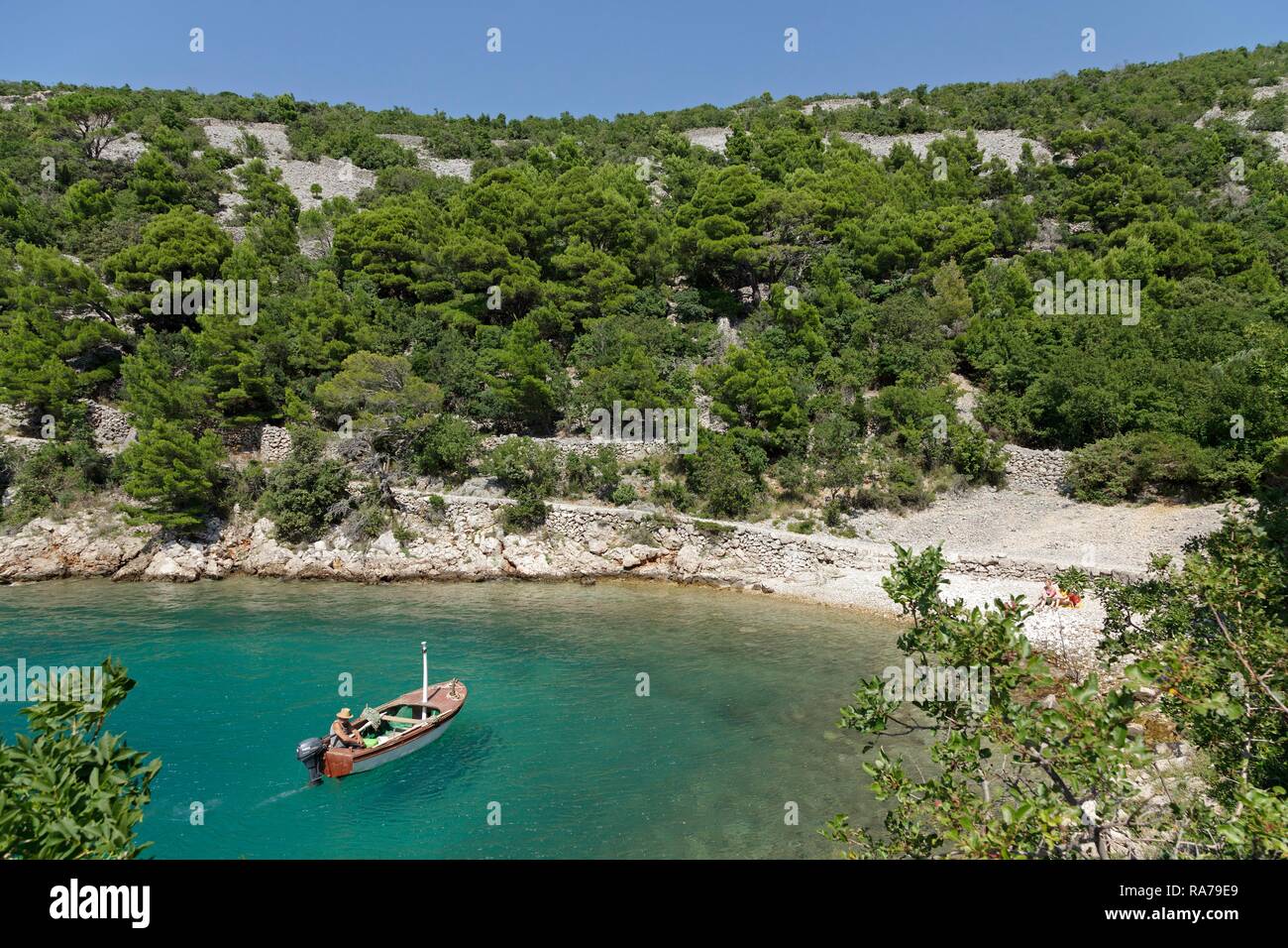 Beach in a bay, near Donja Klada, Kvarner Gulf, Croatia Stock Photo - Alamy