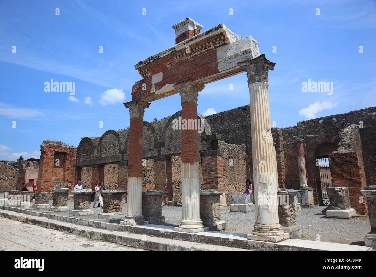 Pompeii forum tourists hi-res stock photography and images - Alamy