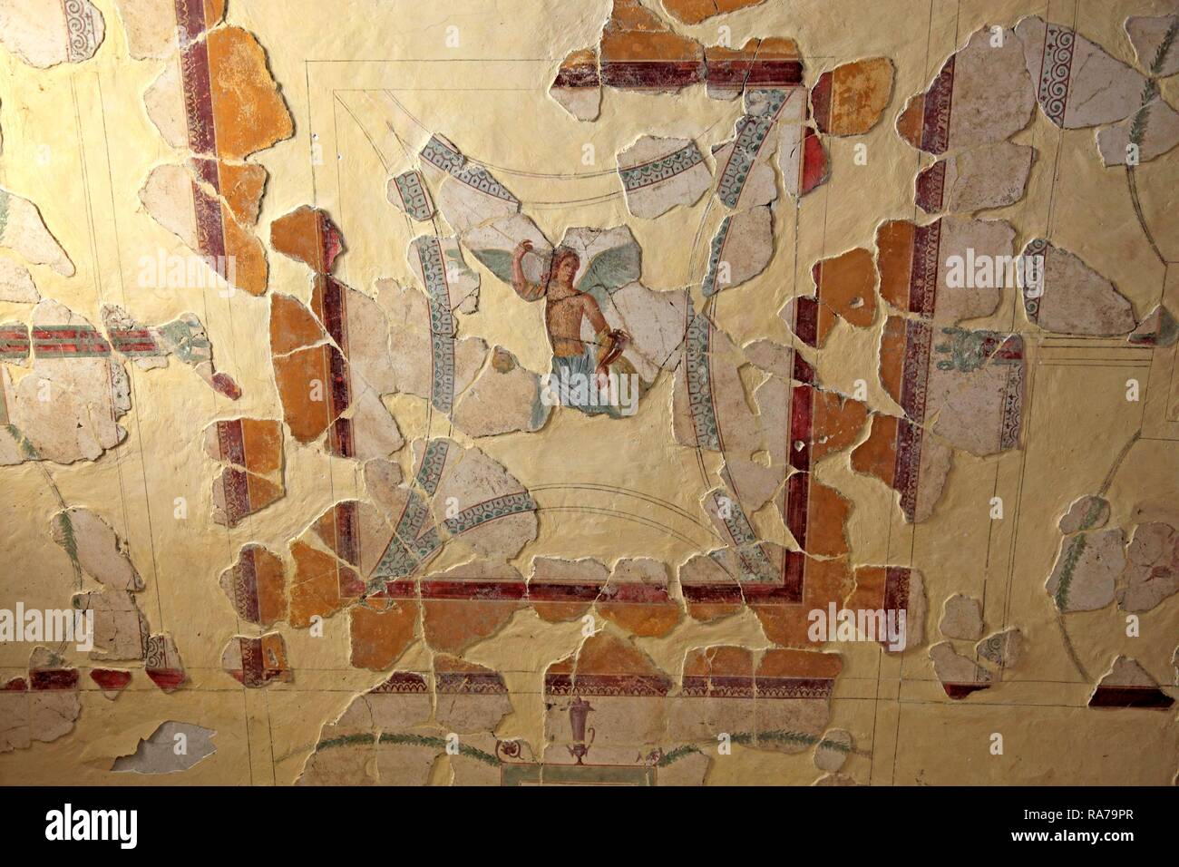 Wall fresco, historical Villa San Marco, Stabiae, Castellammare di ...