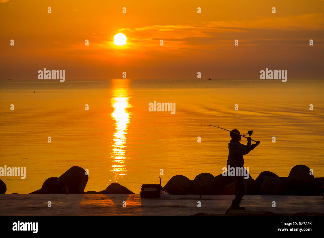 Seascape of Amaharashi beach in Toyama, Japan. Japan is a country ...