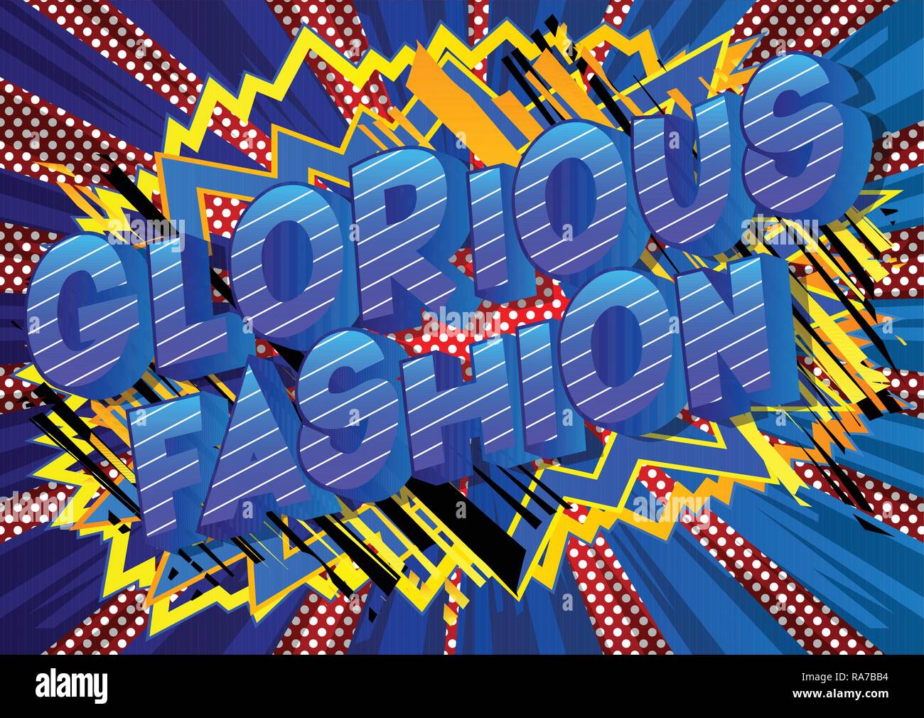Glorious Fashion - Vector illustrated comic book style phrase on ...