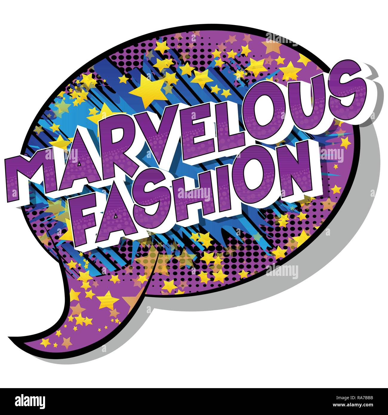 Marvelous Fashion - Vector illustrated comic book style phrase on ...
