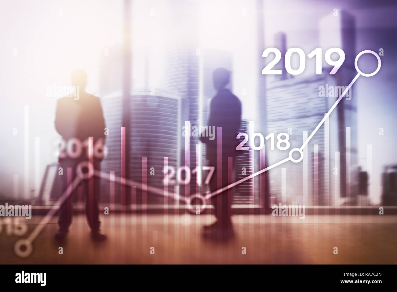 2019 Plan for Financial growth. Business and investment concept Stock ...