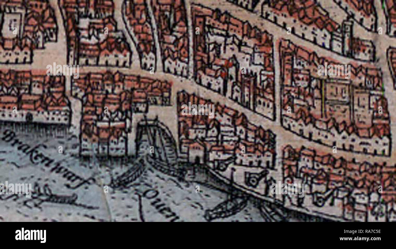 Vintry in a 1572 map by Agas Stock Photo - Alamy