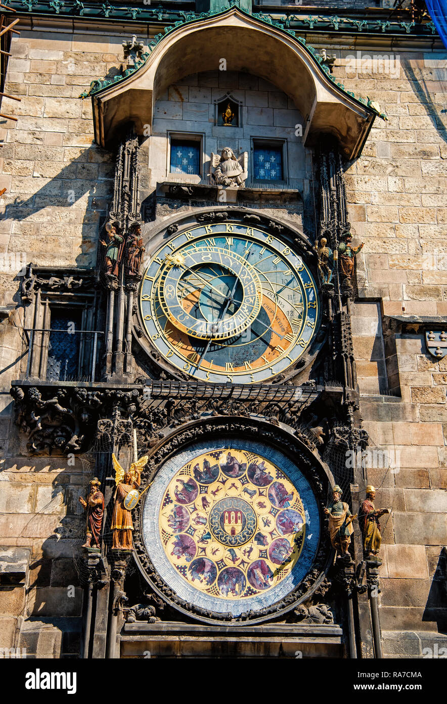 Prague Astronomical Clock in the Old Town of Prague. Czech republic ...