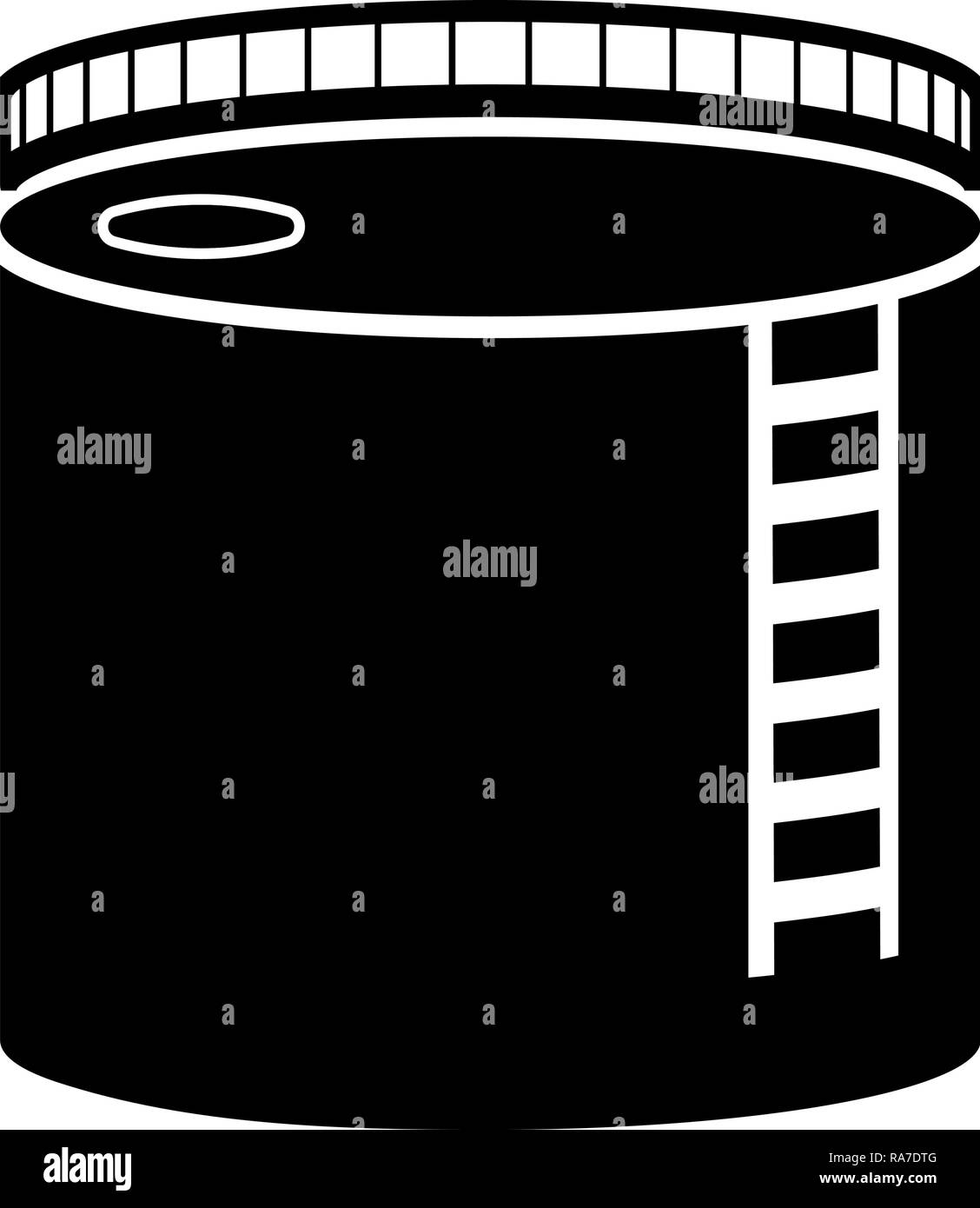 Tank with oil Oil storage tank Heating oil icon black color vector I ...
