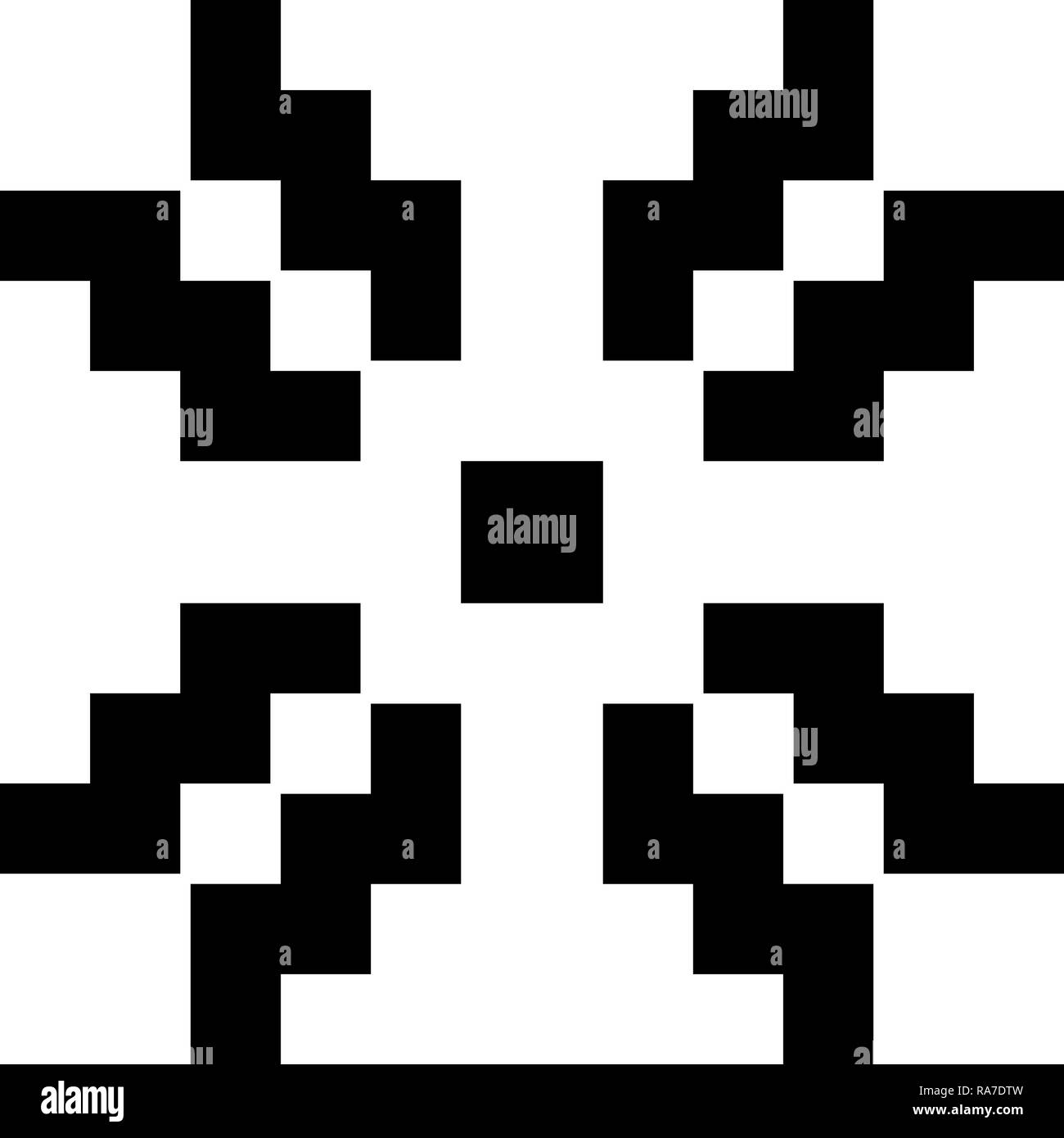 Scandinavian pattern icon black color vector I flat style simple image ...