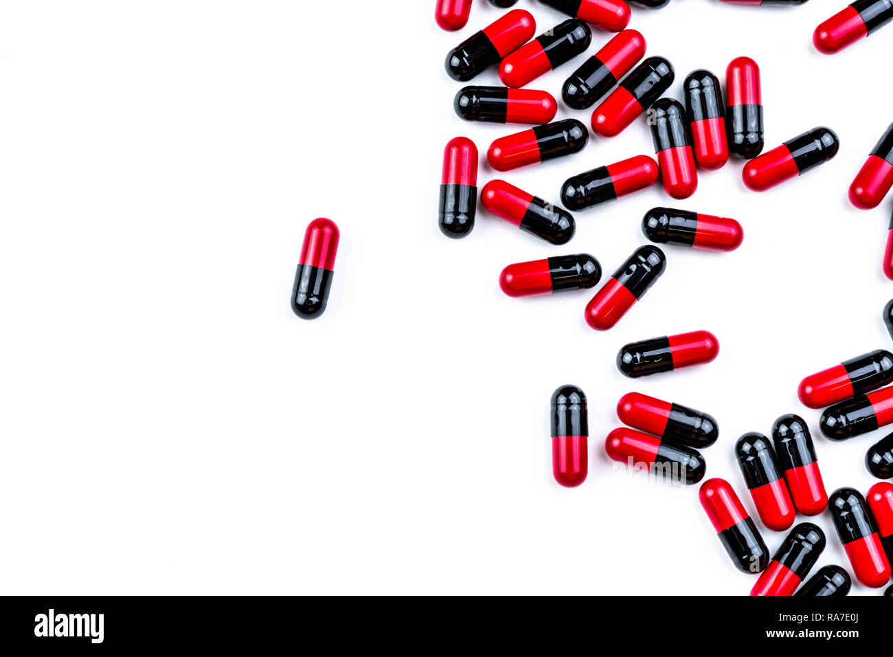 Black red drug pill vitamin hi-res stock photography and images - Alamy