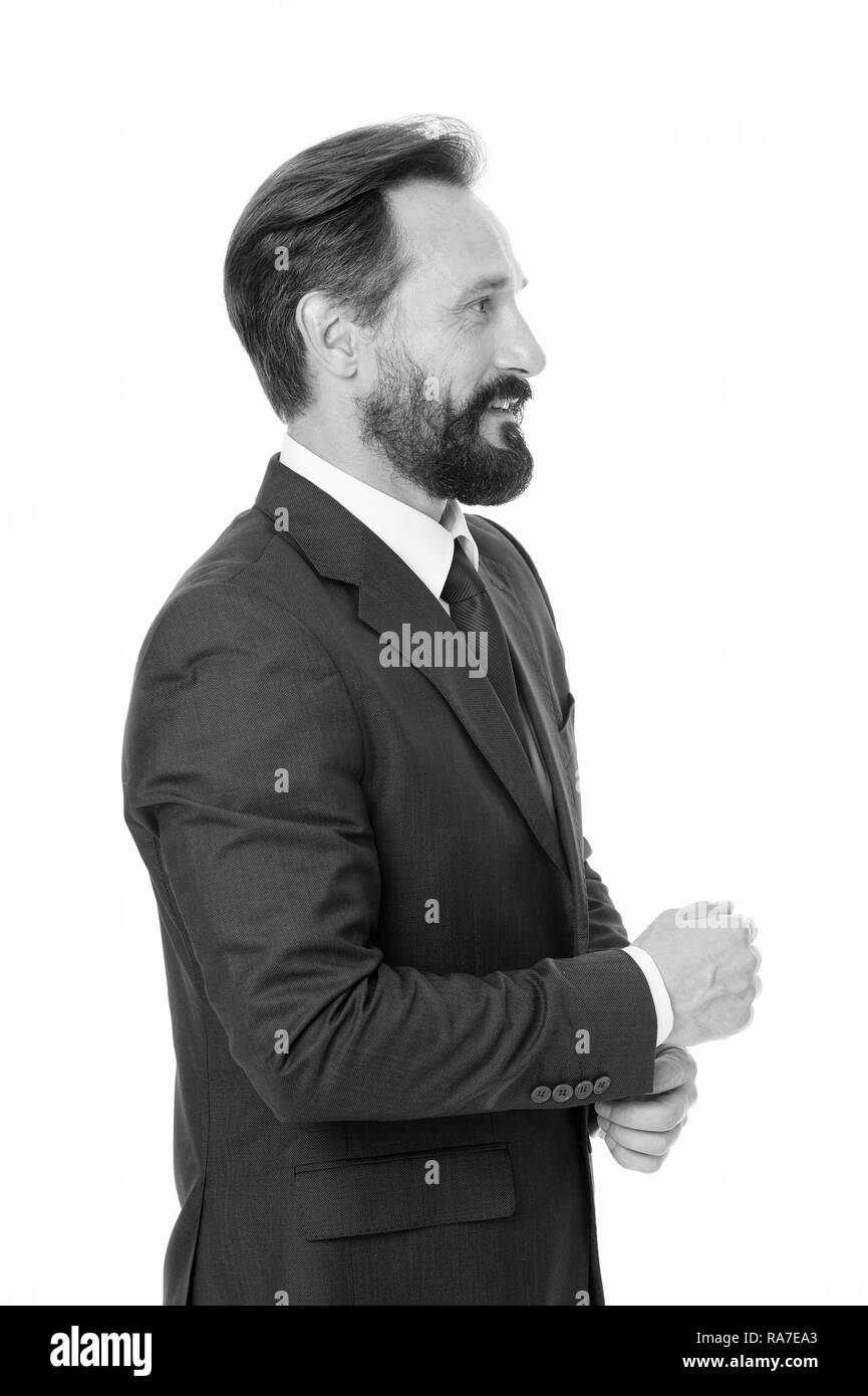 Perfection in details. Businessman manager classic formal clothing ...
