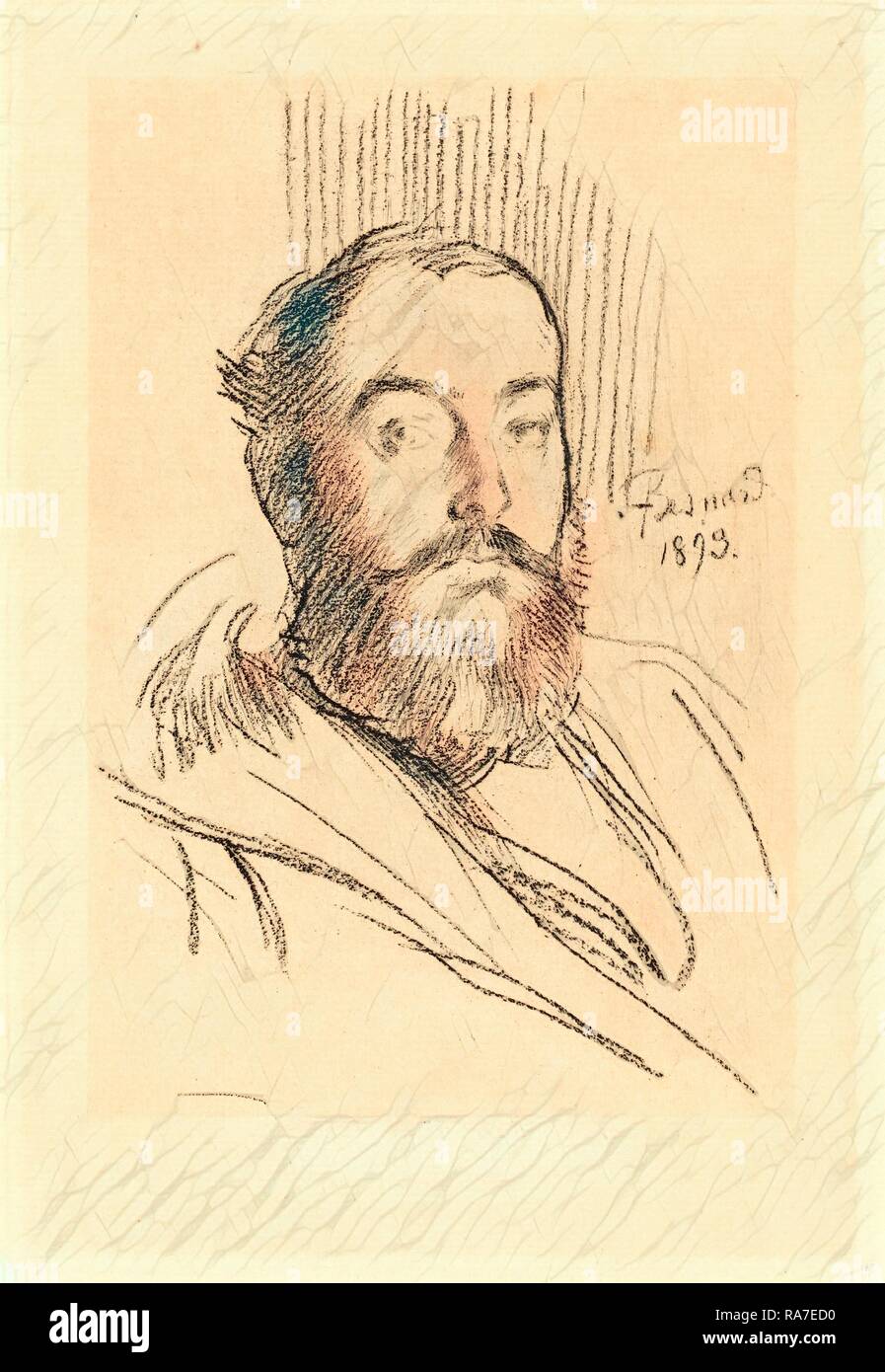 Albert Besnard, French (1849-1934), Self-Portrait, 1893, collotype in ...