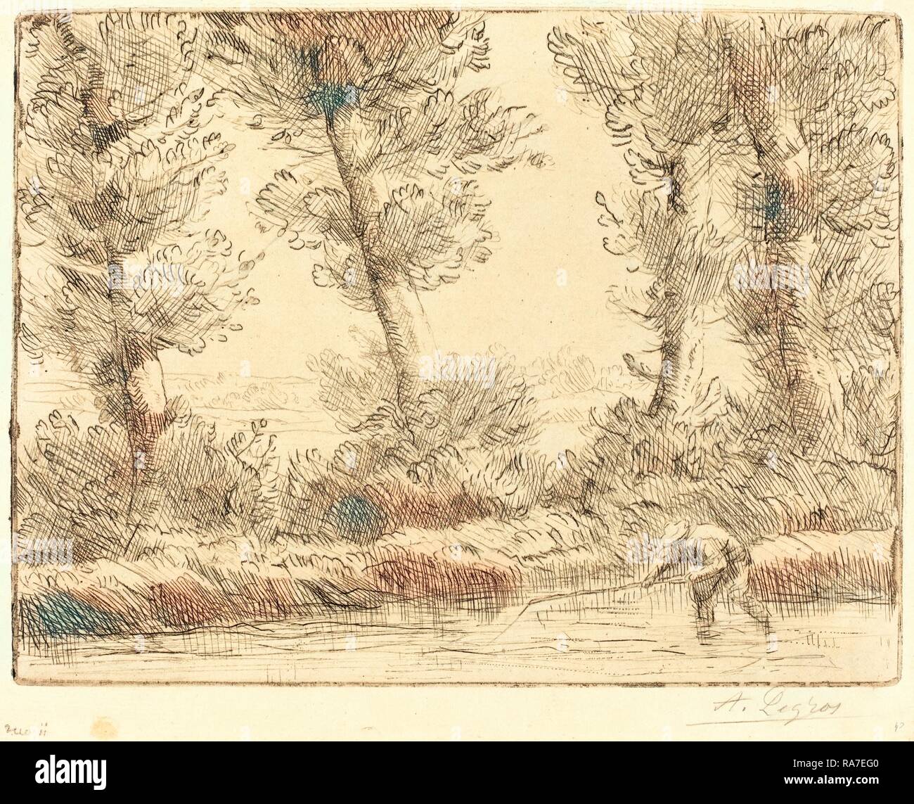 Alphonse Legros, Banks of the Liane (Les bords de la Liane), French ...