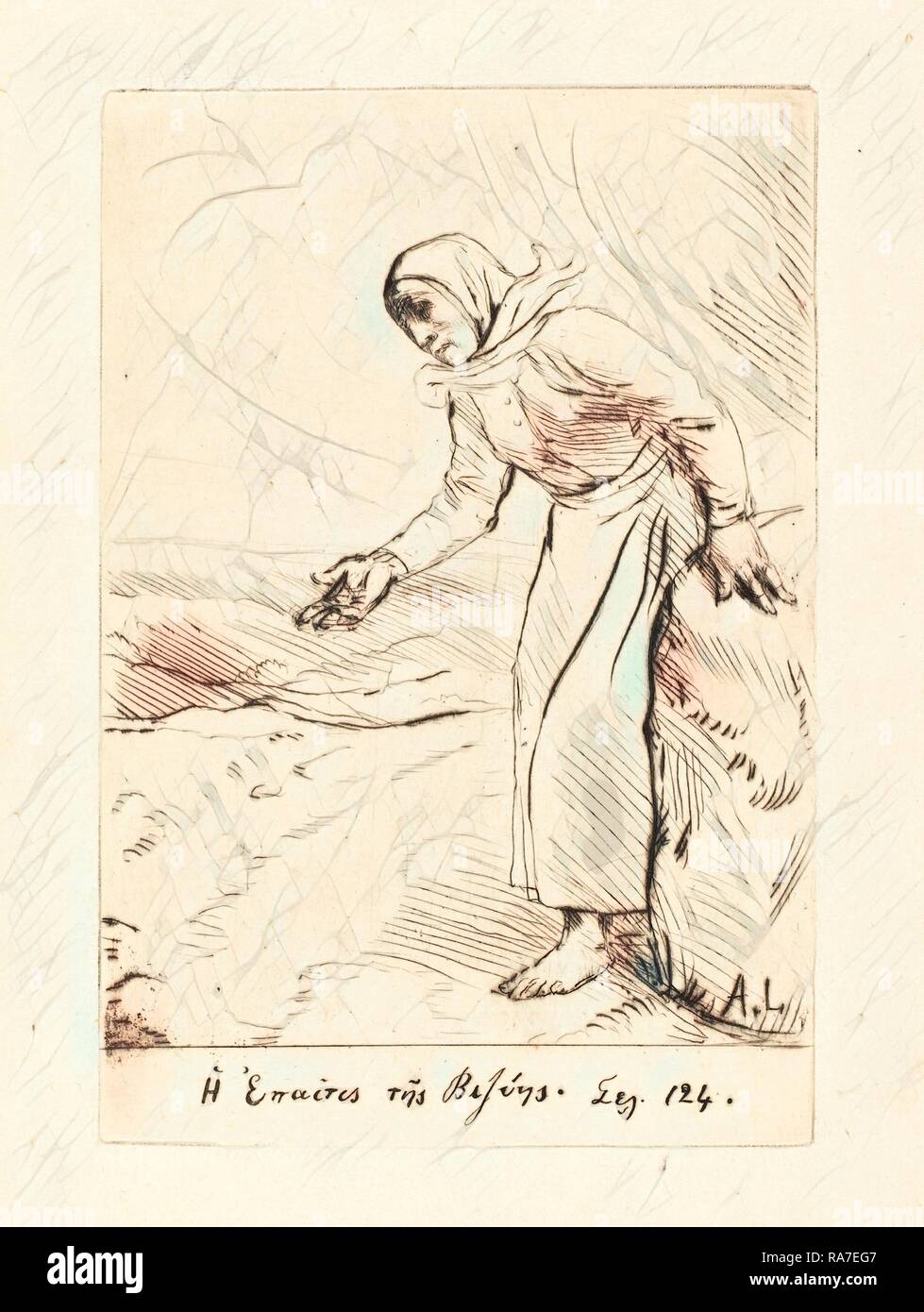 Alphonse Legros, Frontispiece (The Beggar Woman of Veze), French, 1837 ...