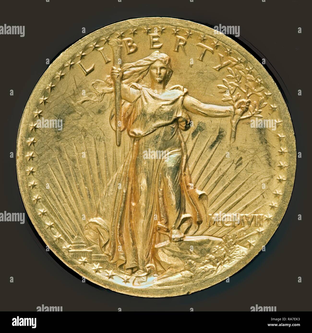 Augustus Saint-Gaudens, 'Double Eagle' Twenty Dollar Gold Piece ...