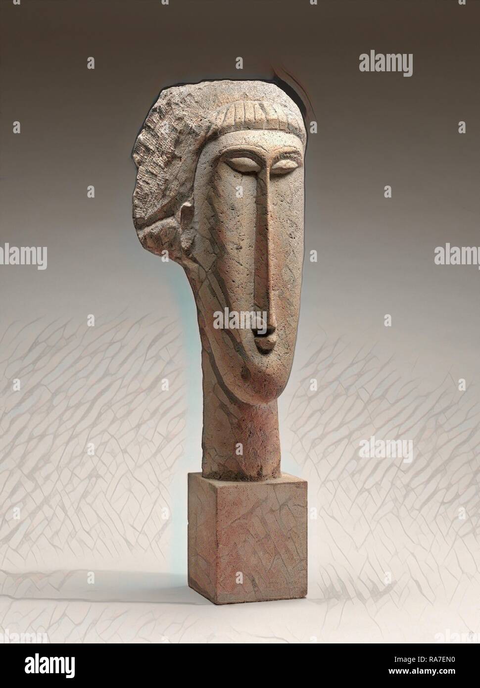 Amedeo Modigliani, Head of a Woman, Italian, 1884-1920, 1910-1911 ...