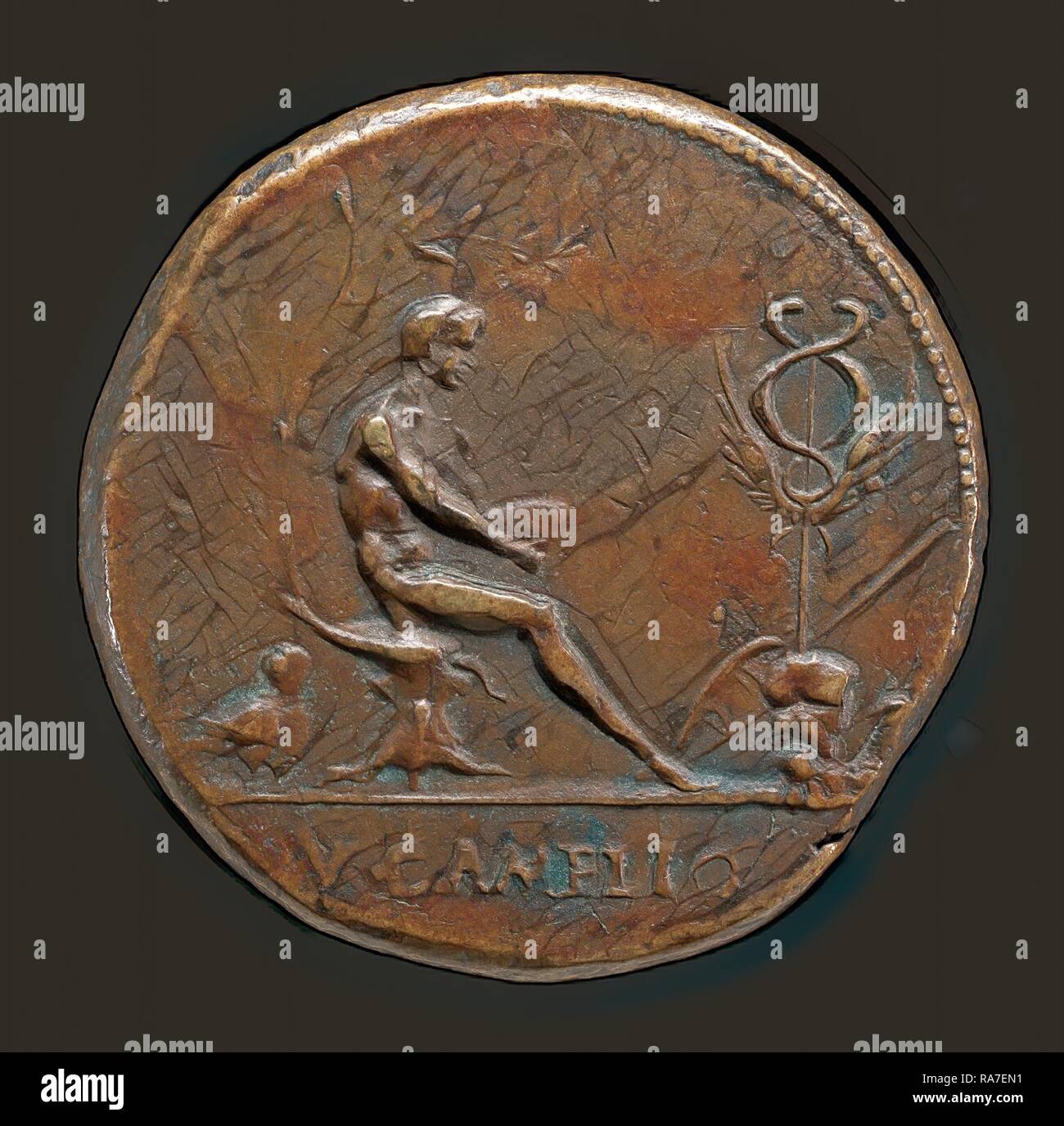 Vittore Gambello, Italian (1455-1460-1537), Male Figure and Winged ...