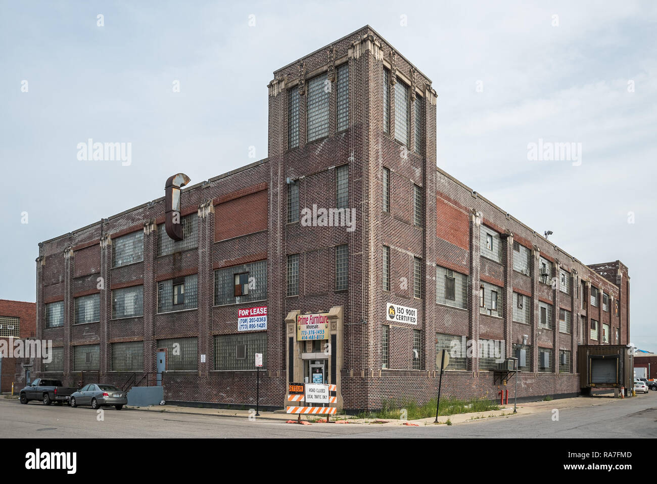 Industrial building in the Clearing neighborhood Stock Photo - Alamy