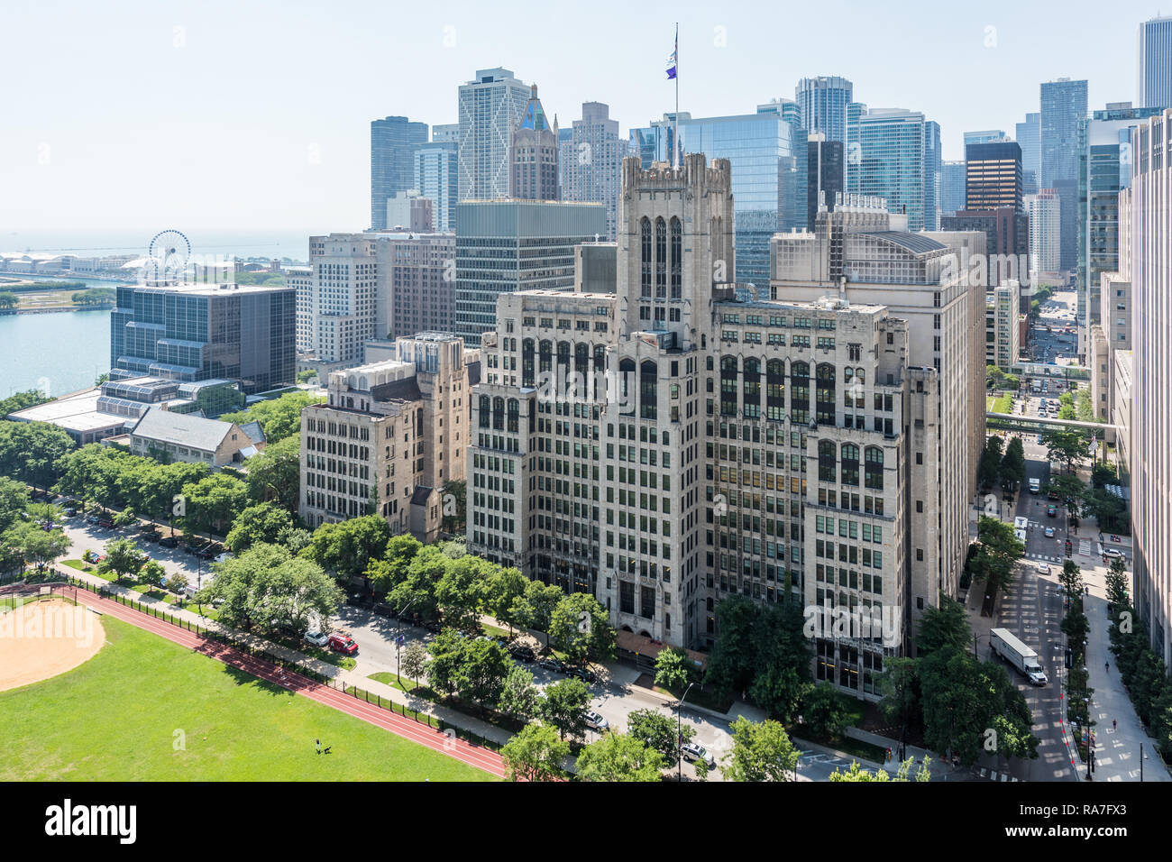 Aerial view of the Chicago Skyline Stock Photo - Alamy Aerial view of the Chicago Skyline Stock Photo - Alamy