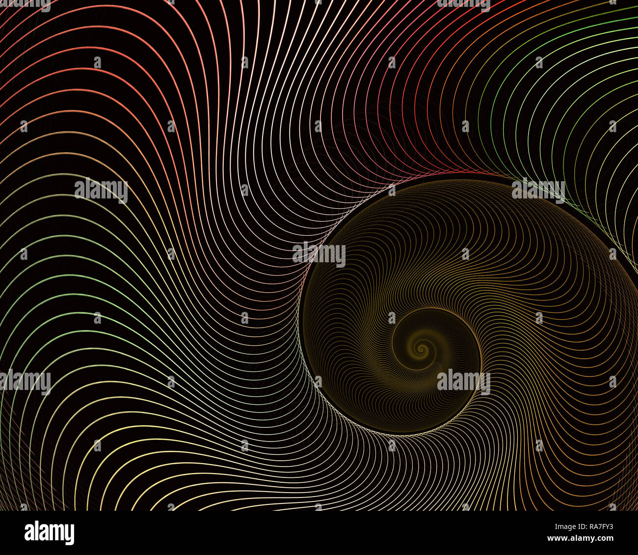 Fibonacci Spiral Art Wallpaper