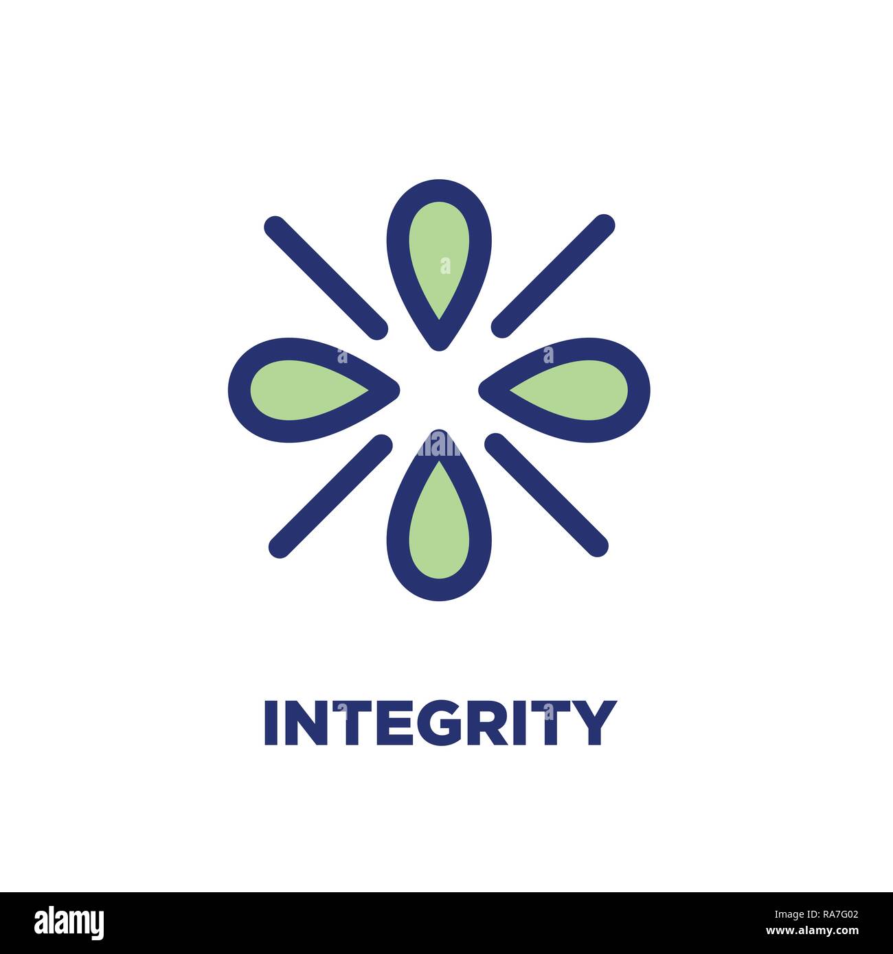 Core Values Outline - Line Icon Conveying Specific Purpose Stock Vector ...