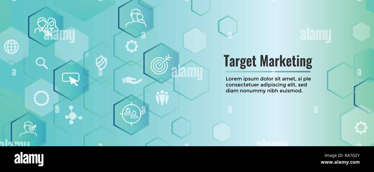 Target Marketing Icon Set - Web Header Banner Stock Vector Image & Art ...