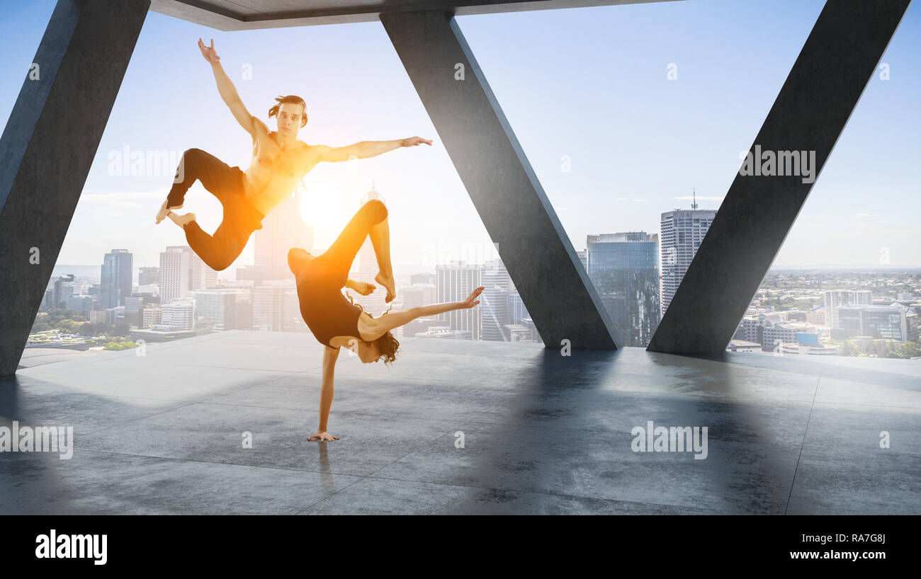 Moving to the beat. Mixed media Stock Photo - Alamy