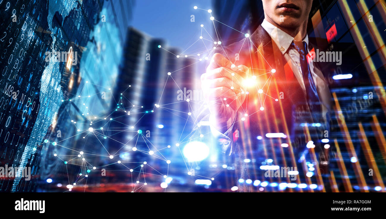 Global networking as concept Stock Photo - Alamy