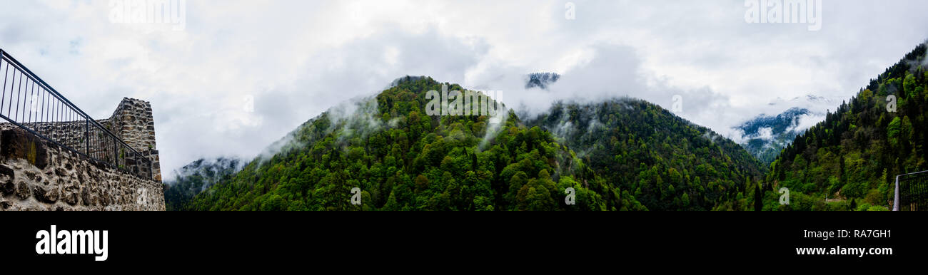 Zilkale or Zil castle natural mountain landscape in Trabzon Stock Photo ...