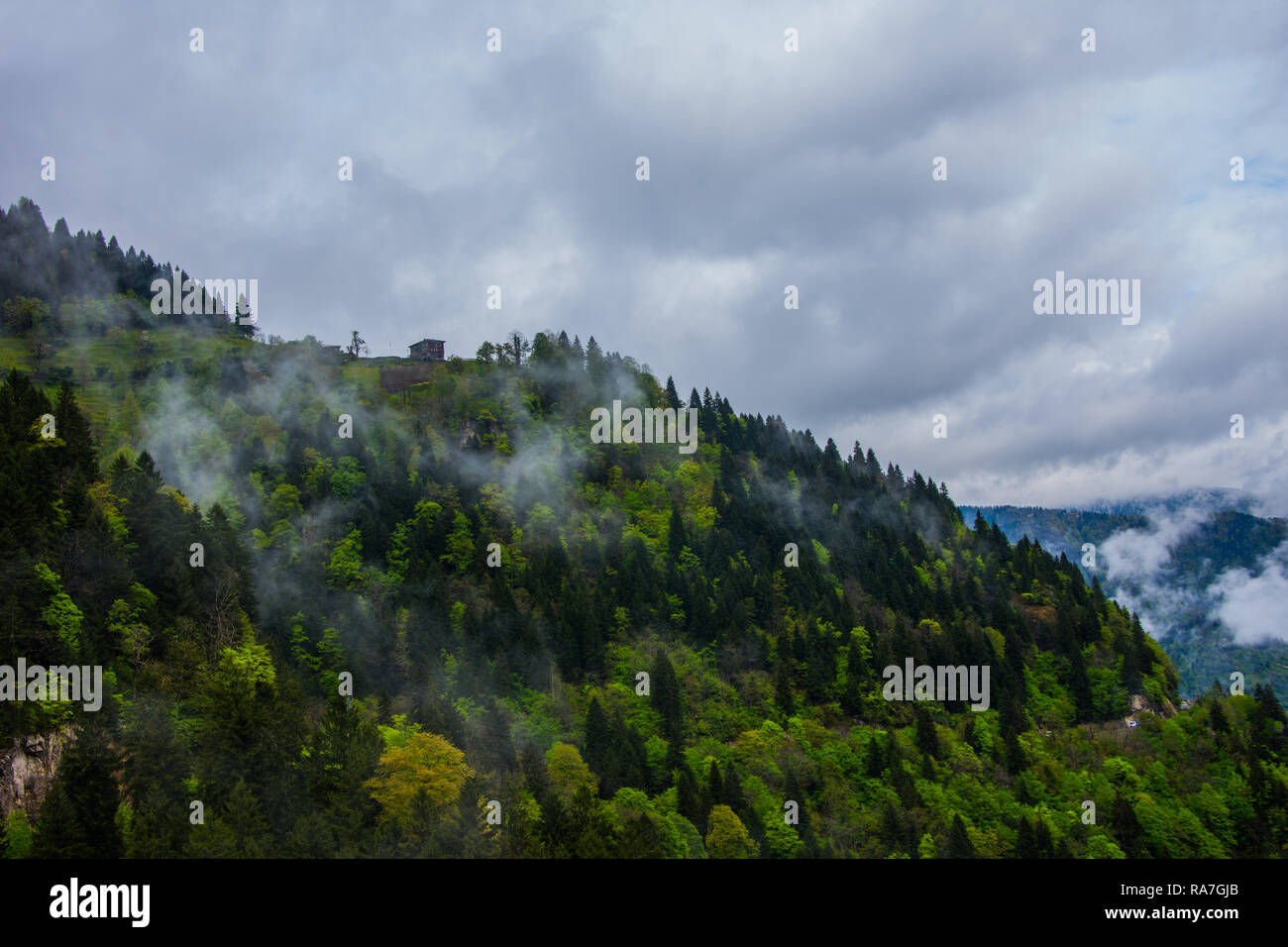 Zilkale or Zil castle natural mountain landscape in Trabzon Stock Photo ...