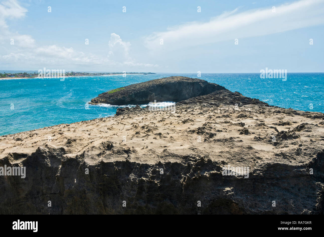 rock formations and islets at cueva del indio outside arecibo on ...