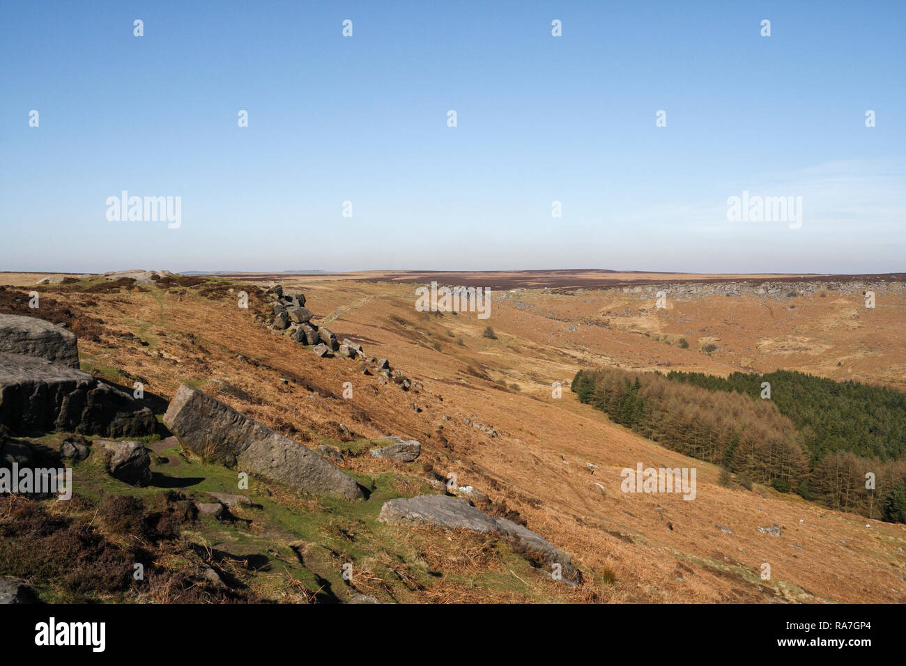 Peak District Moorland at Higger Tor, Sheffield England UK, English ...