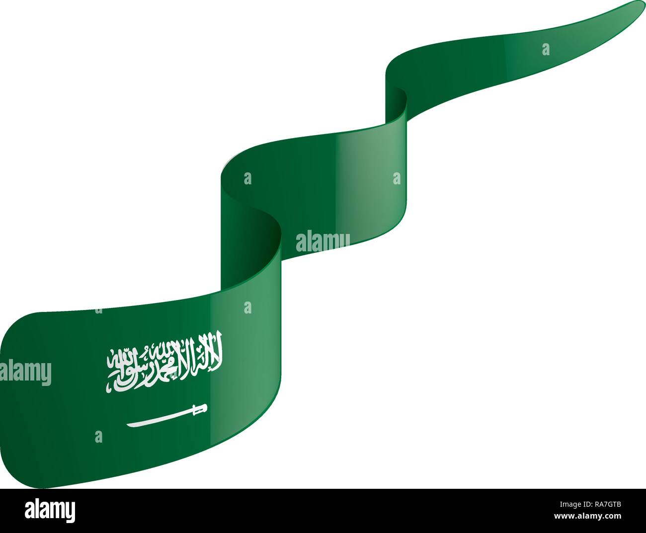 Saudi Arabia flag, vector illustration on a white background Stock ...