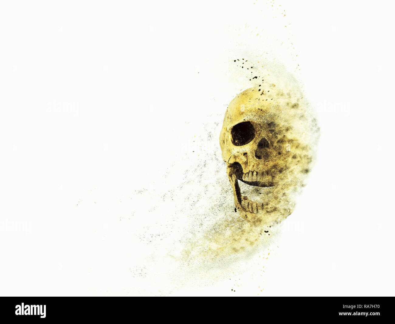skull sand storm effect Stock Photo - Alamy