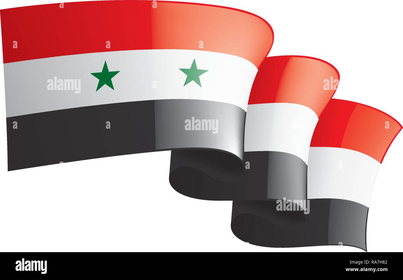Syria flag, vector illustration on a white background Stock Vector ...