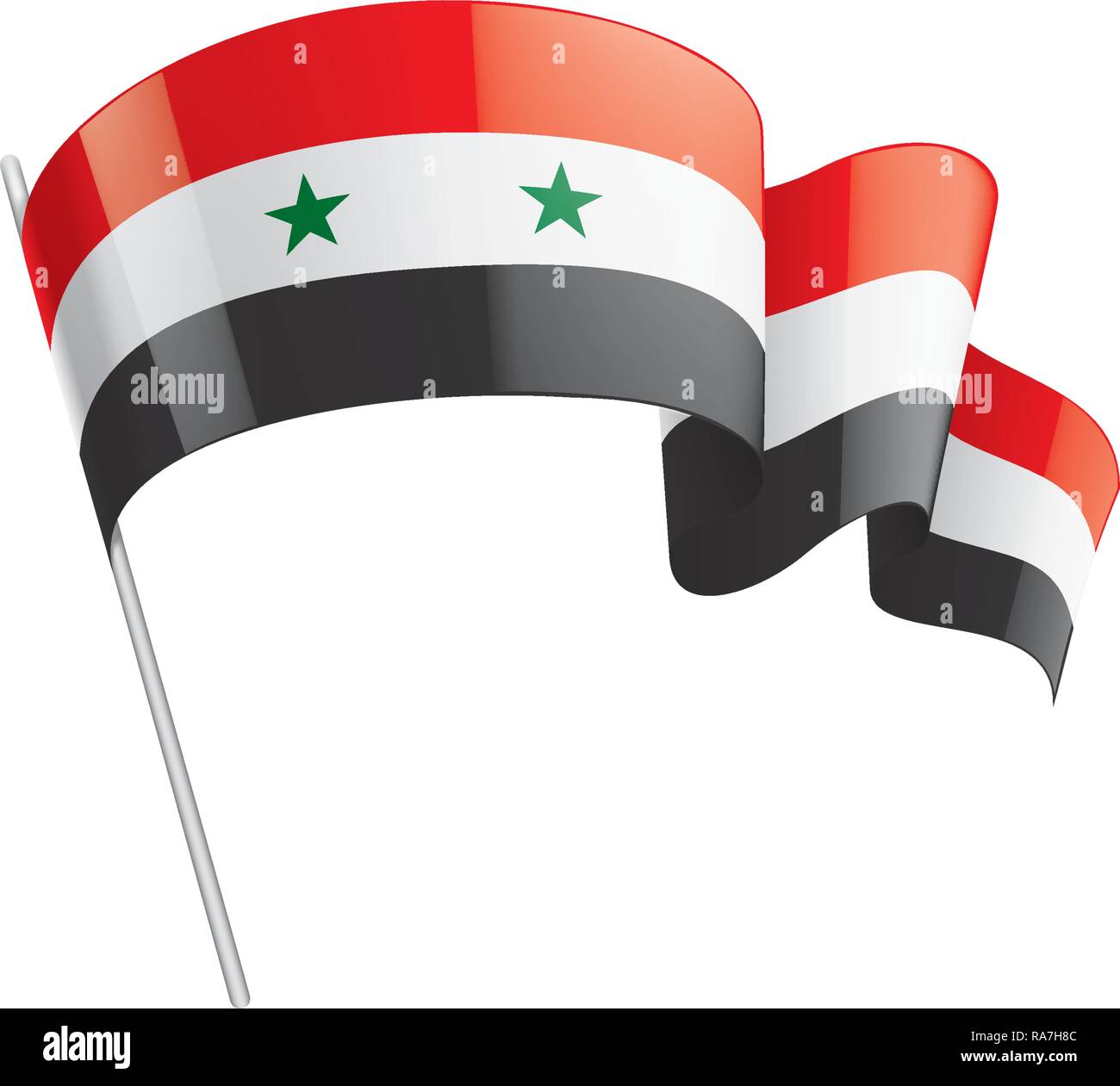 Syria flag, vector illustration on a white background Stock Vector ...