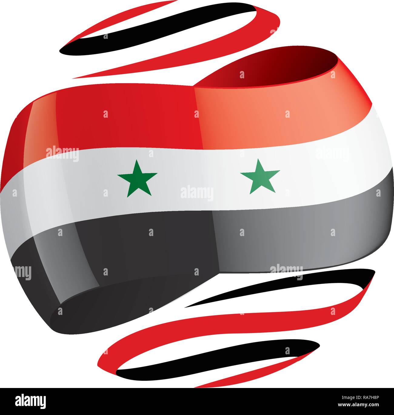 Syria flag, vector illustration on a white background Stock Vector ...