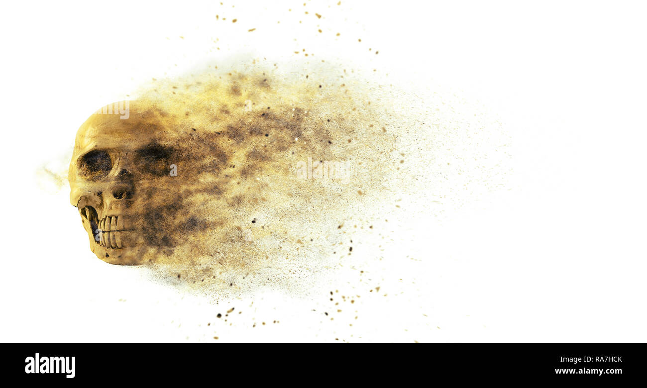 skull sand storm effect Stock Photo - Alamy