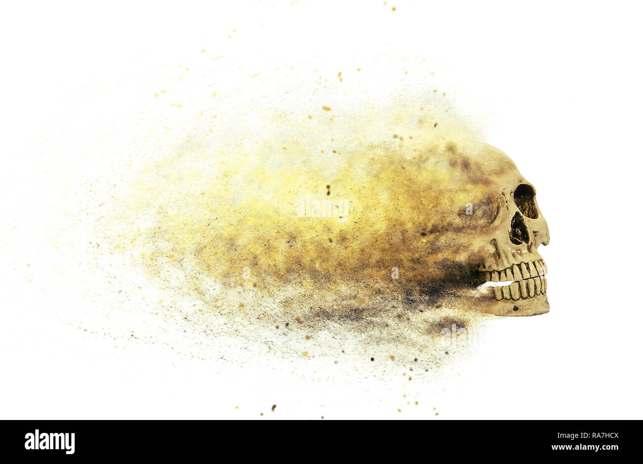 skull sand storm effect Stock Photo - Alamy