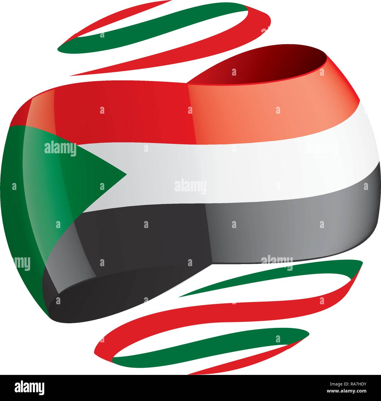 Sudan flag, vector illustration on a white background Stock Vector ...