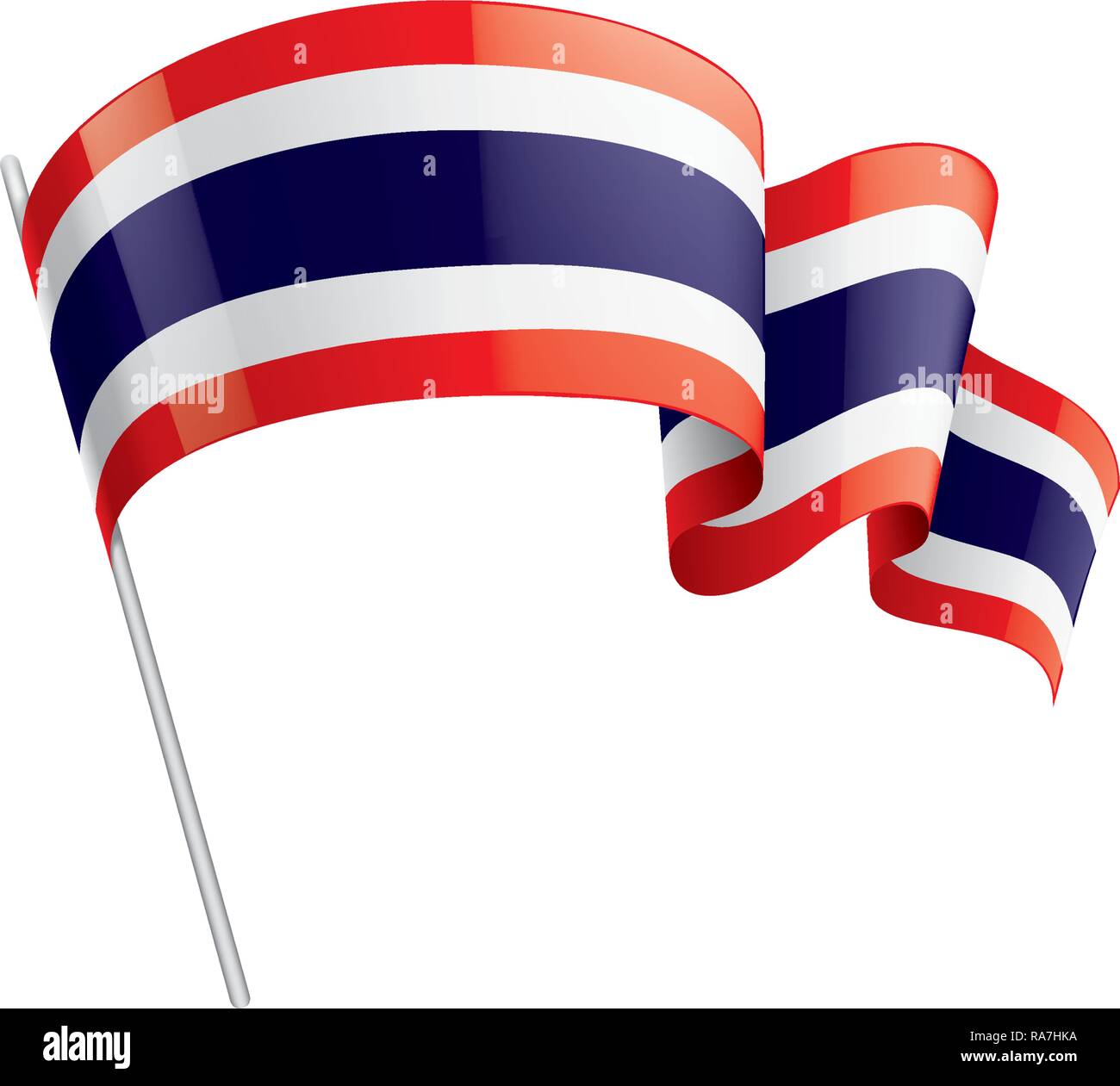 Thailand flag, vector illustration on a white background Stock Vector ...