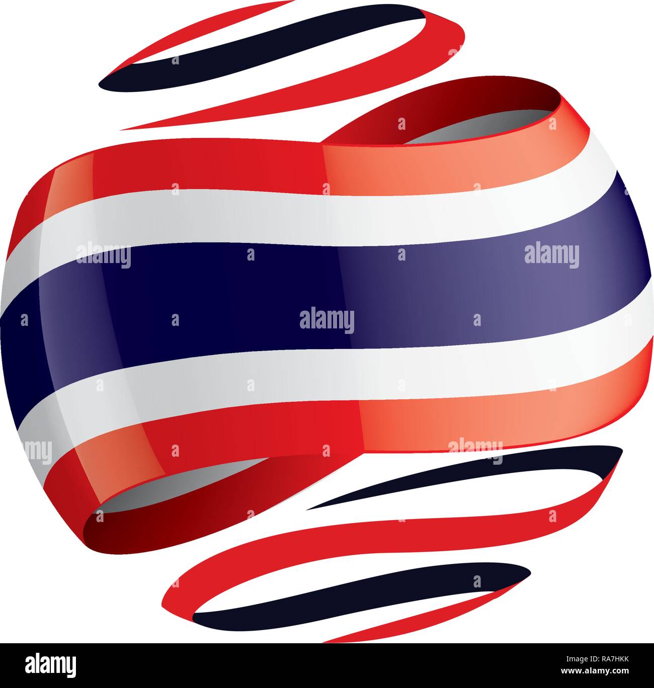 Thailand flag, vector illustration on a white background Stock Vector ...