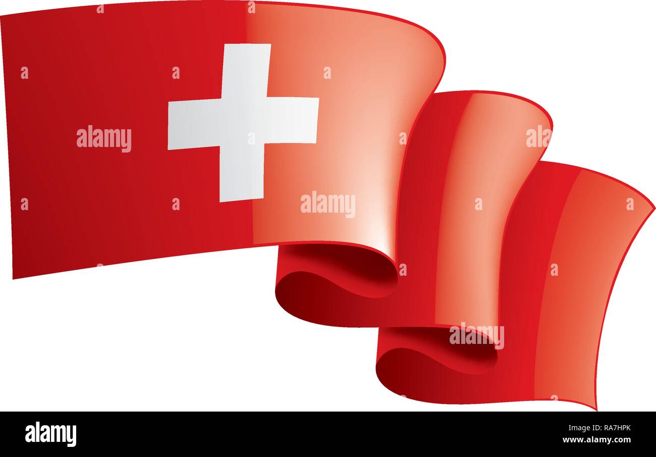 Switzerland flag, vector illustration on a white background Stock ...