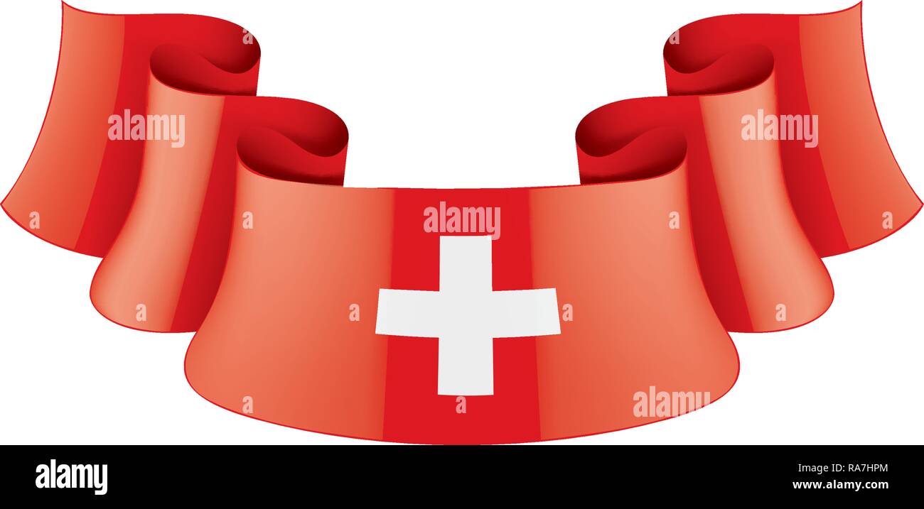 Switzerland flag, vector illustration on a white background Stock ...
