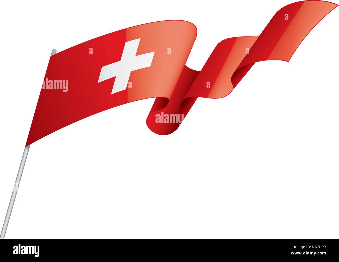 Switzerland flag, vector illustration on a white background Stock ...