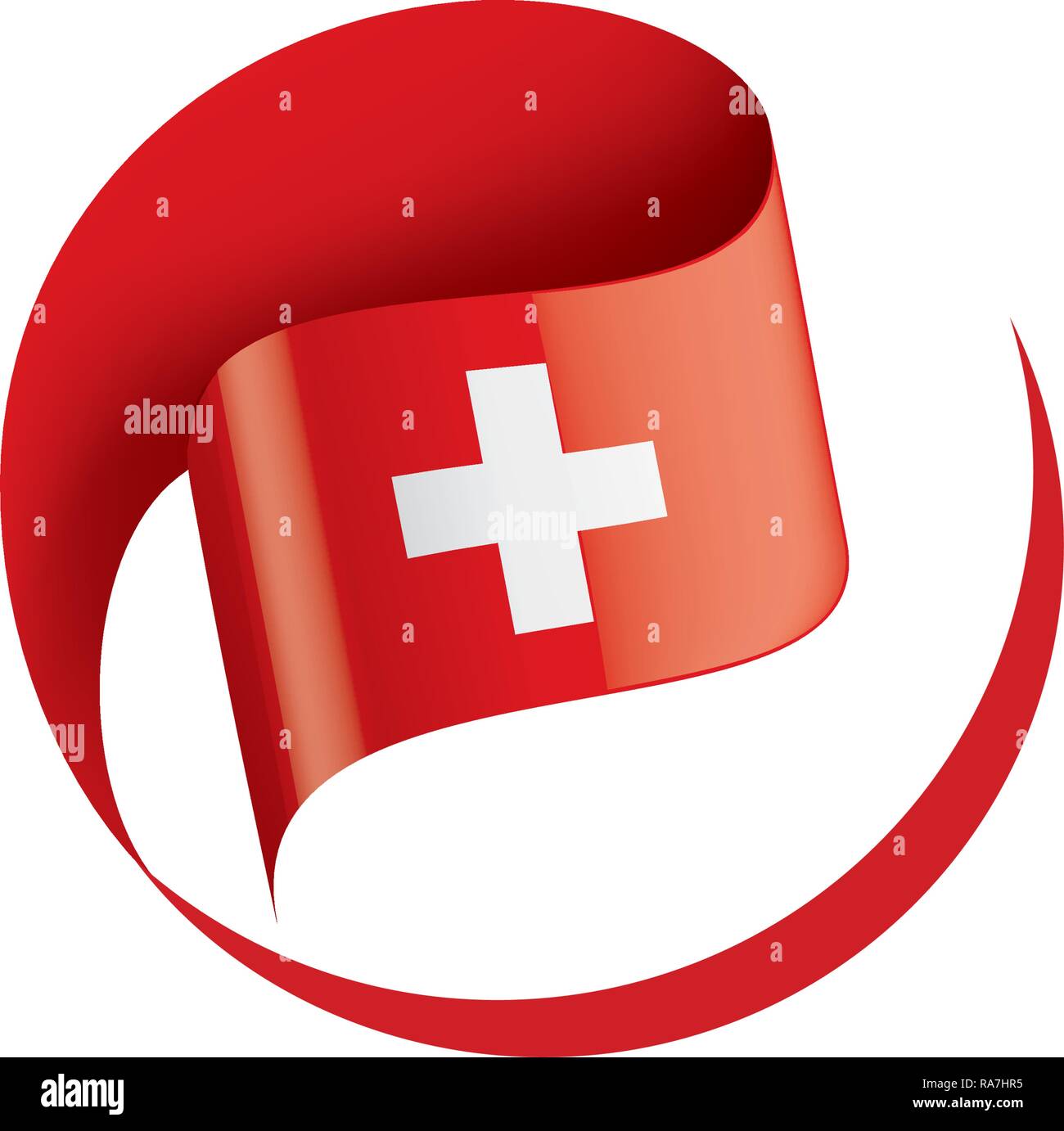 Switzerland flag, vector illustration on a white background Stock ...