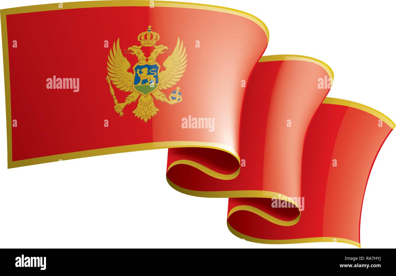 montenegro flag, vector illustration on a white background Stock Vector ...